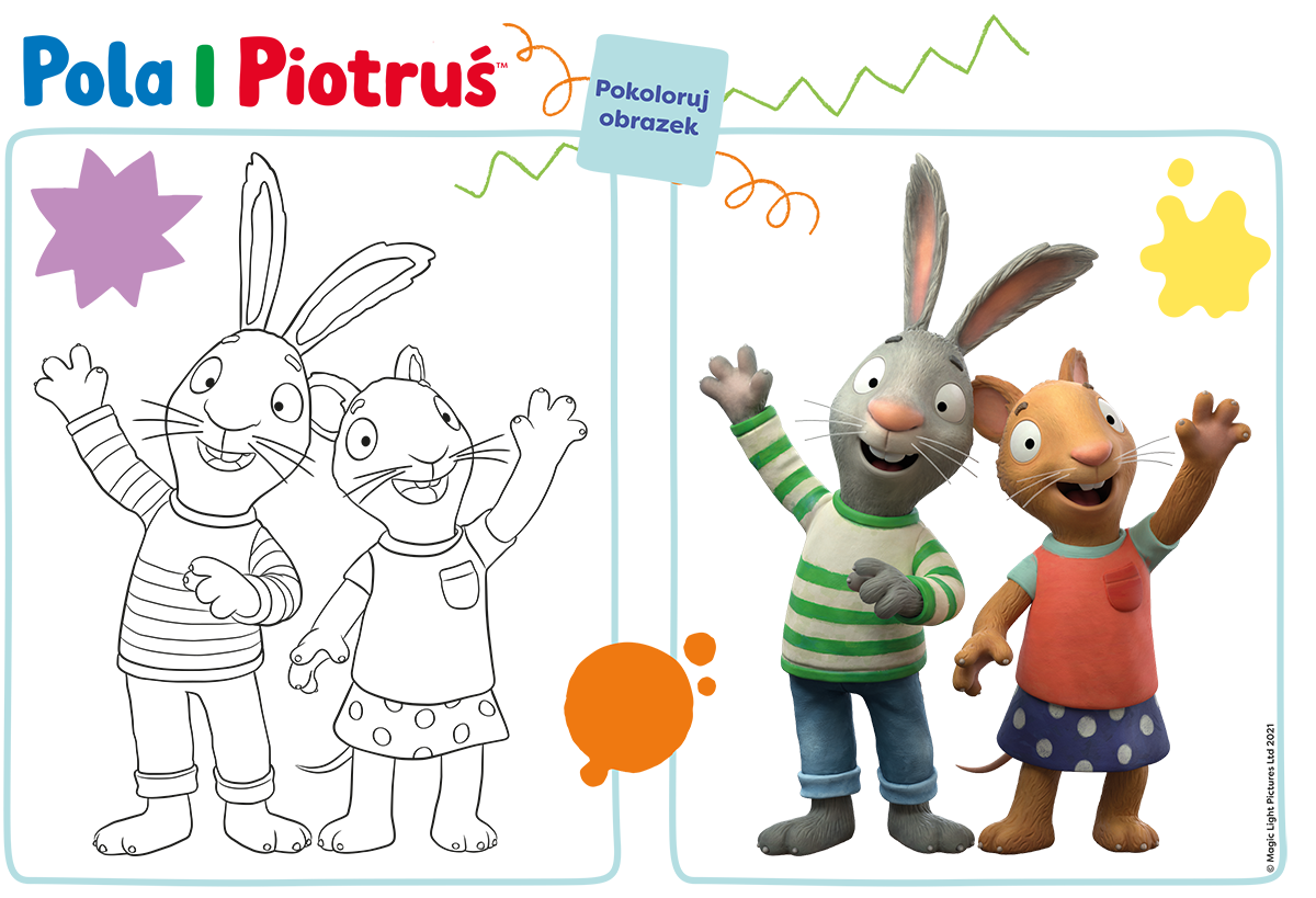 Pola i Piotruś kolorowanka - MiniMini+ Pola i Piotruś kolorowanka - MiniMini+